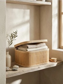 Sinsay - Úložný box s bambusovou úpravou - béžová
