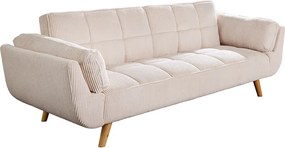 Designová rozkládací pohovka Bailey 215 cm béžový manšestr