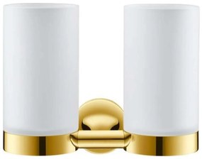 Duravit Starck T - Dvojitý držák kartáčků a pasty, matné sklo/zlatá 0099483400