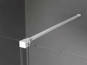 Mexen Velar, posuvné dveře do otvoru typ Walk-In 130 cm, 8mm čiré sklo, bílá, 871-130-000-03-20