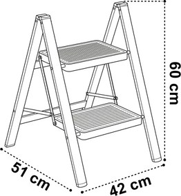 Skládací schůdky EASYSTEP bílé