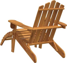 Zahradní židle Adirondack s podnožkou masivní akáciové dřevo 316831