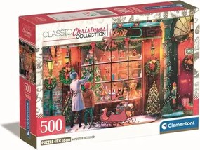 Clementoni PUZZLE Vánoční kolekce: Starý vánoční obchod / 500 dílků /