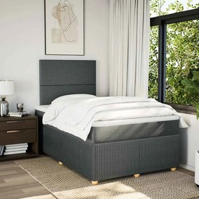 Box spring postel s matrací tmavě šedá 120x200 cm textil 3294317