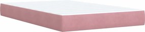 Box spring postel s matrací růžová 120 x 200 cm samet 3286293