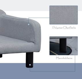 PawHut pohovka pro psy stylová pohovka s potahem a dřevěnými nohami 82x54x36cm pro malé psy a kočky | Aosom.de