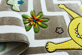 BE Dětský koberec Smart Kids 22303 BEIGE - béžový obdélníkový, bludiště Rozměr: 120x180 cm