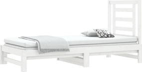 vidaXL Výsuvná postel 2x (90 x 190) cm masivní borovice [3108613] Barva: Černá