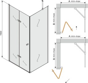 Sprchový kout MEXEN LIMA 120x70 cm
