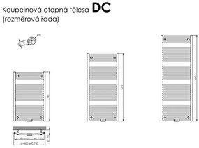 ELVL Bitherm elektrický radiátor DC.ERK 600 x 1290 mm Chrom ELVL0530