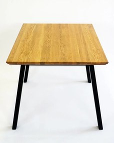 Jídelní stůl s masivní dubovou deskou Modena 1500 x 900 mm