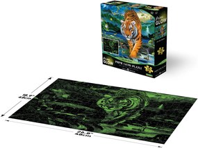 PRIME 3D Svítící PUZZLE - Neonové puzzle Tygr 500 dílků