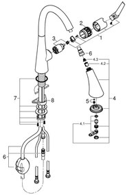 GROHE 32294DC2 - Dřezová baterie ZEDRA nerez