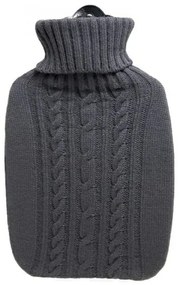 Termofor Hugo Frosch Classic pletený obal, 1,8 l, tmavě šedá