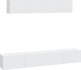 vidaXL 4dílný set TV skříněk kompozitní dřevo [3114534] Barva: Betonová šedá
