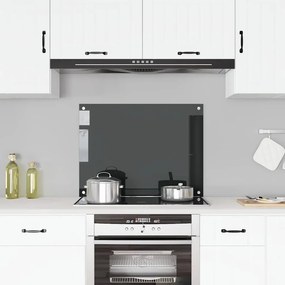 Kuchyňský panel černý 80 x 60 cm tvrzené sklo 249486