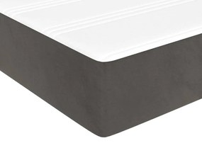 Box spring postel s matrací tmavě šedá 140x200 cm samet