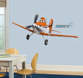 RoomMates, Samolepka Disney Planes Dusty. Letadlo Prášek, délka 173,9 cm x  výška 60,3 cm , Samolepící dekorace a obrázky | BIANO