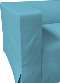 Potah na pohovku Klippan 2-místná, dlouhý s rohovými záhyby barva modrá látka pletený vzor