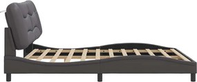 Rám postele bez matrace Hvar šedý 180x200 cm umělá kůže 3208019