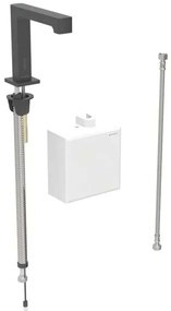 Geberit Brenta - Elektronický umyvadlový ventil, pro studenou vodu, napájení z generátoru, easy to clean, matná černá 116.175.14.1