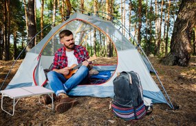 Skládací kempingový turistický stůl Komo 60 cm bílý