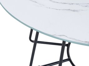 Konferenční stolek s mramorovým efektem černý/bílý BERNIE Beliani