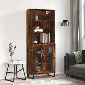 Skříň highboard kouřový dub 69,5 x 34 x 180 cm kompozitní dřevo,  3189346