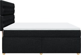 Box spring postel s matrací černá 180x200 cm textil 3291368