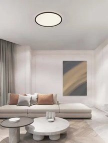 LED stmívatelné černé moderní stropní svítidlo Aoton 55W