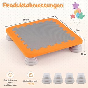 Costway Mini trampolína pro děti 65 cm velký trampolína odrazový – pomerančový