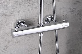Aqualine, LIGA sprchový sloup s termostatickou baterií, chrom, SL533