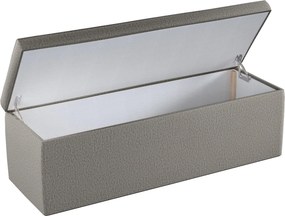 Čalouněná skříň barva šedá látka pletený vzor