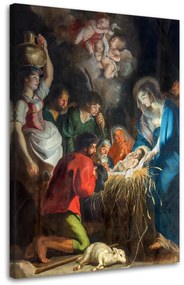 Obraz na plátně REPRODUKCE Vánoce Antverpy - 80x120 cm