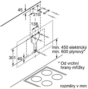 Bosch DWK98PR60 Komínový odsavač par