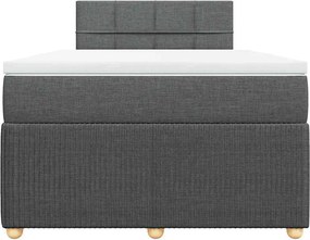 Box spring postel s matrací tmavě šedá 120x190 cm textil 3289696