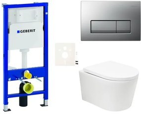 Závěsný WC set Geberit do lehkých stěn / předstěnová SAT BREVIS SIKOGESBRTORD50