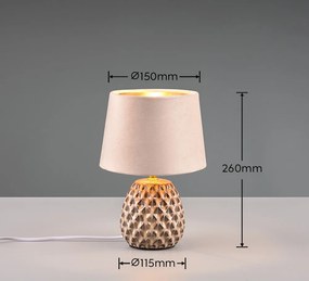 Béžová stolní lampa (výška 27 cm) Ariana – Reality