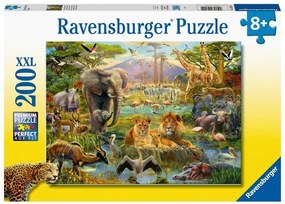 Puzzle ravensburger 128914 zvířata na savaně
