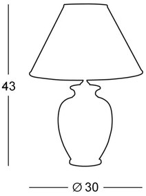 Kolarz A1340.70 - Stolní lampa CHIARA 1xE27/100W/230V bílá pr. 30 cm