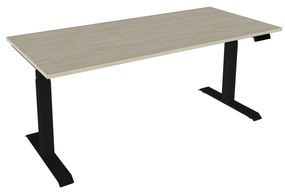 NOBL Dynamic + Elektr. nastavitelný polohovací stůl 180x80 s pamětí Dynamic + Dekor stolové desky: akát, Barva podnože: černá
