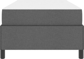 Postel s boxspringem Tmavě šedá 90 x 200 cm textil 3398830