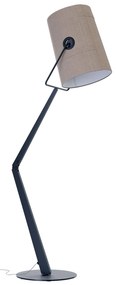 Diesel Fork floor, podlahová lampa z antracitového kovu a šedé tkaniny, 2x25W E14, výška 170,4cm