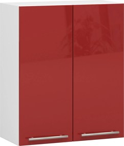 Závěsná kuchyňská skříňka Olivie W 60 cm bílo-červená