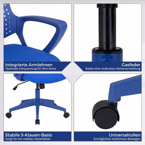 Costway Ergonomická kancelářská židle s prodyšnou síťovanou opěrkou a výškově