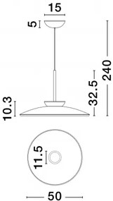 LED stmívatelný nikl designový lustr Esti