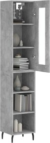 Skříň highboard betonově šedá 34,5x34x180 cm kompozitní dřevo 3199381