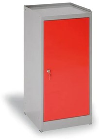 Alfa 3 Dílenská policová skříňka na nářadí, 3 police, 1 zásuvka, 450 x 450 x 1020 mm, červené dveře