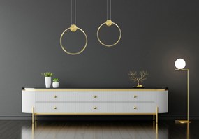 Toolight Toolight, LED stropní svítidlo 30cm 13W 4000K APP1393-CP, zlatá lesklá, OSW-00919