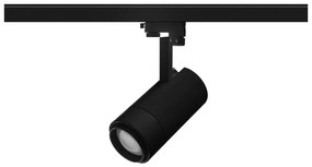 Indeluz 803A-L3135B-02 stropní bodové LED svítidlo pro lištový systém Enigma, černé, 35W, 3000K, 10-60°, ø10cm